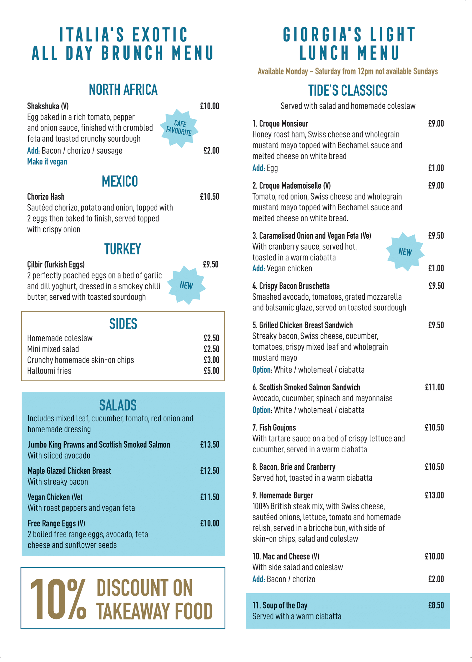Menu | High Tides
